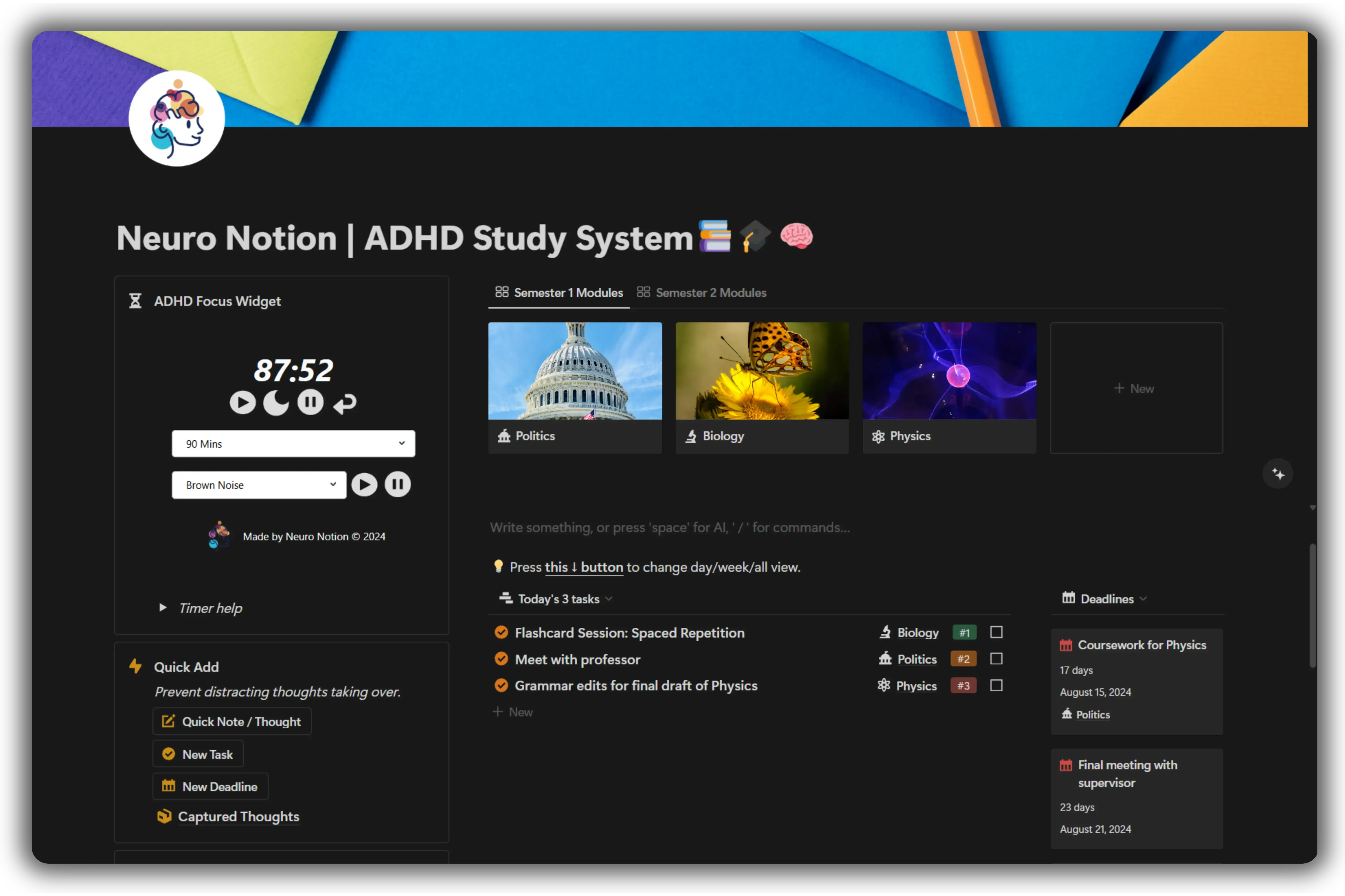 Neuro Notion - ADHD Life Management Tools